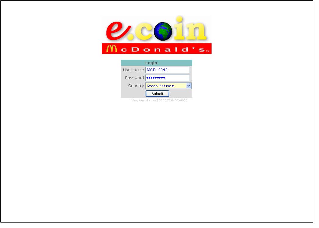 Enter your user name (MCD#####) and password on the login page.
